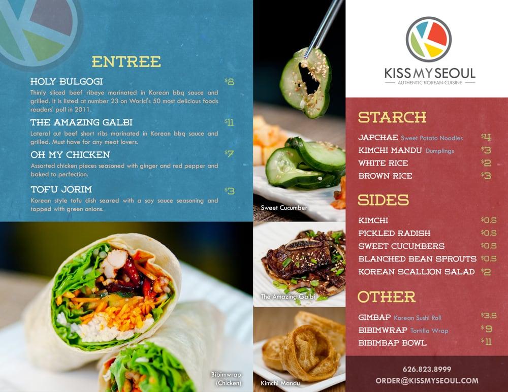 Menu at Kiss My Seoul Catering, San Francisco, Howard St