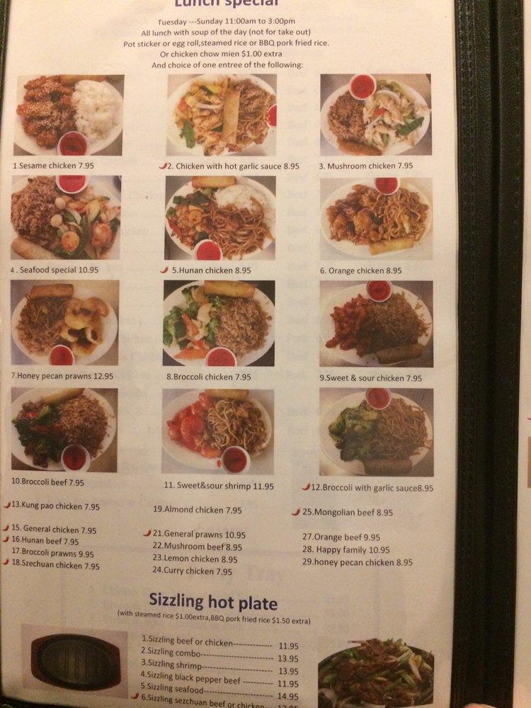 Menu at Lucky Chinese Restaurant, Red Bluff