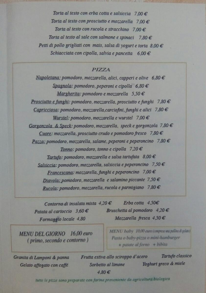 Menu da Otello Assisi ristorante, Assisi