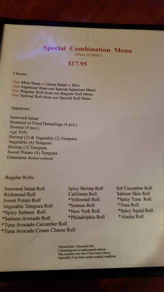 Menu at Akida restaurant, Richmond, 606 N Sheppard St