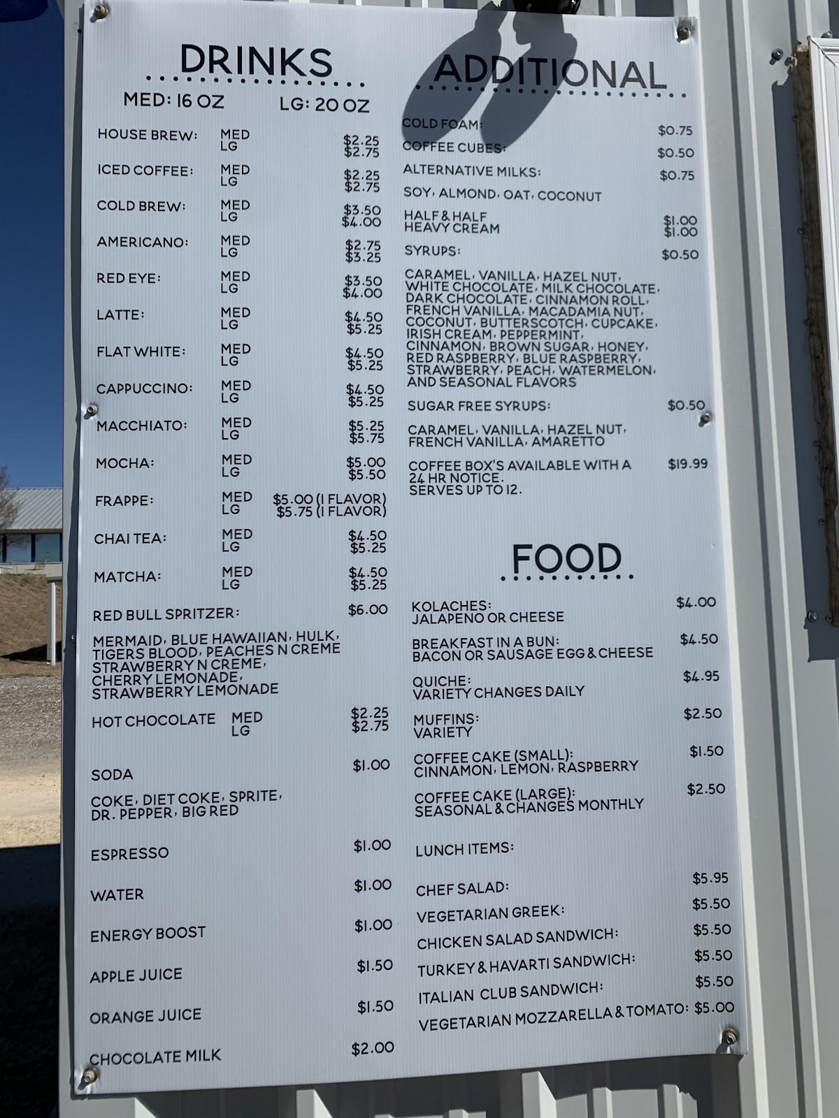 Menu at Coffee Corner restaurant, Floresville