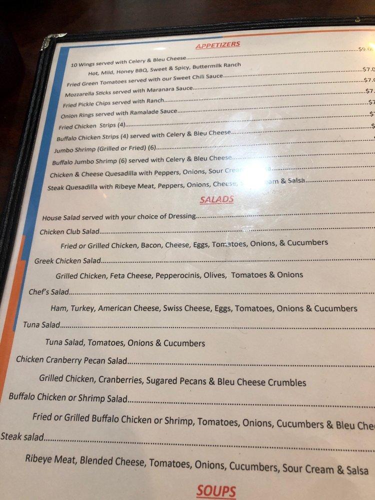 Menu at The Southern Table restaurant, Bunnell