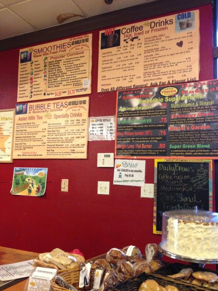 Menu at Coffee Fusion restaurant, Ocean Springs