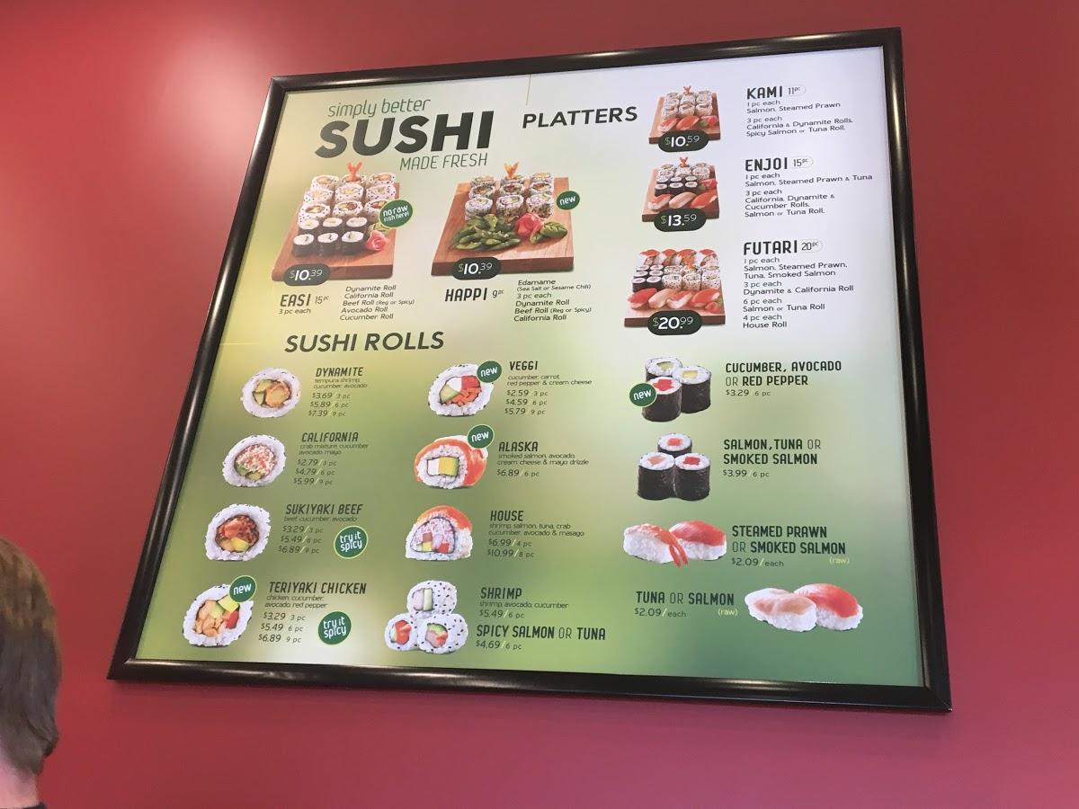 Menu at Edo Japan - Sunrise Village Plaza - Grill and Sushi restaurant ...
