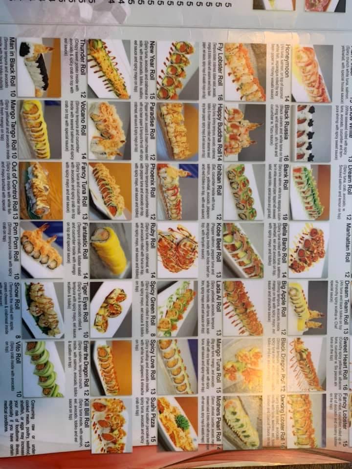 Menu at Shokudo sake bar, Glastonbury