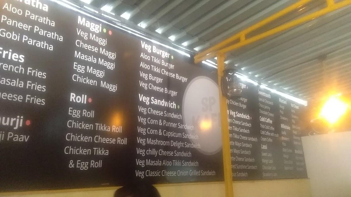 Menu at SP Kafe, Pune, Near Raisoni college