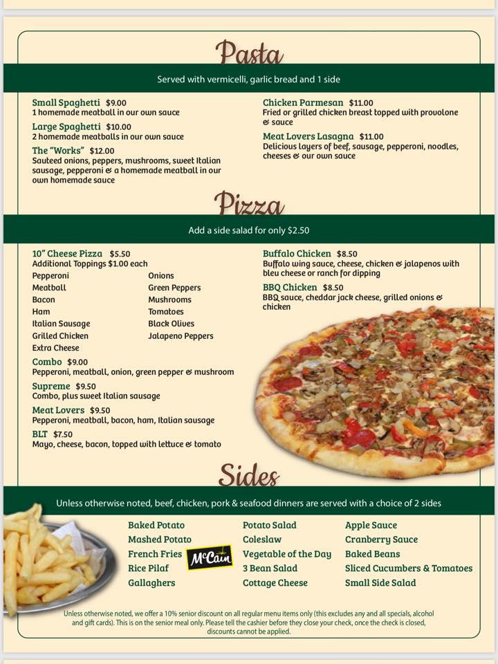 Menu at The Coach House Restaurant, Brewer