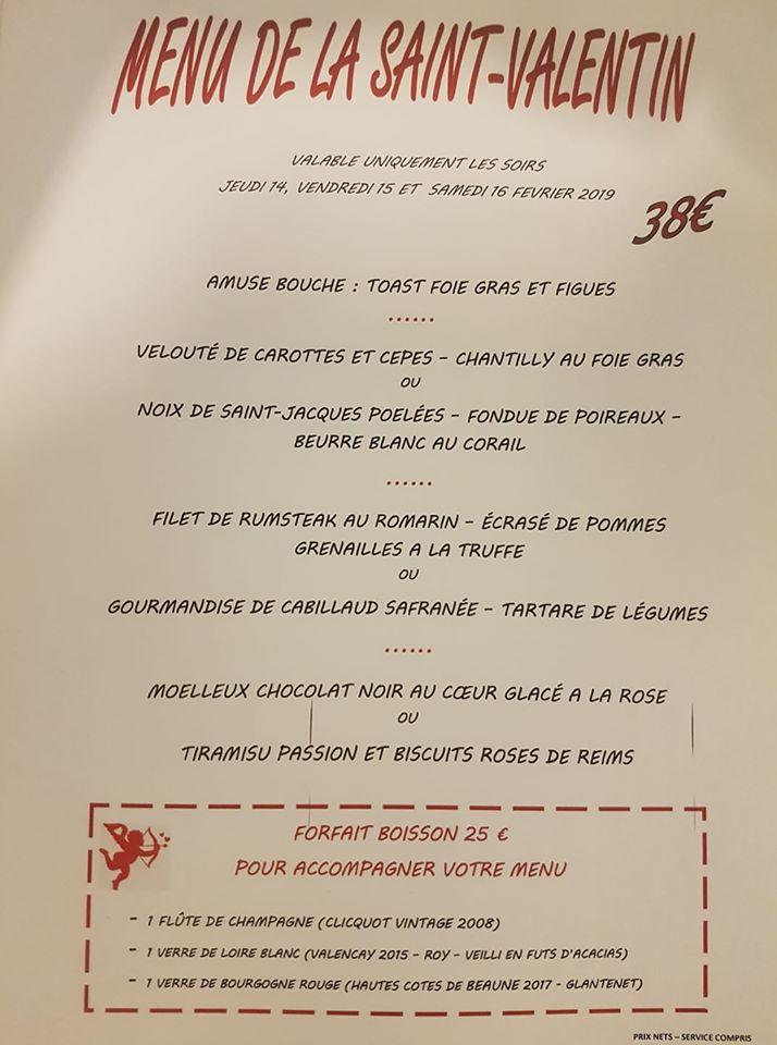 Menu at Copain Comme Cochon restaurant, Reims