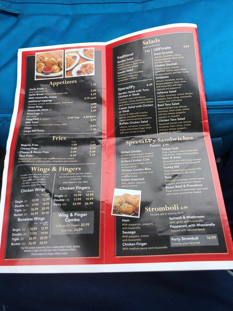 Menu at LT's Pizza And Subs pizzeria, West Seneca