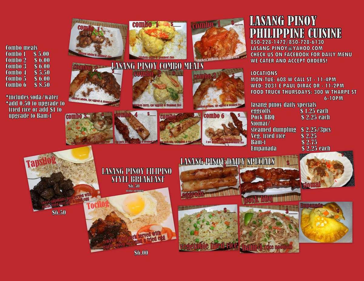 Menu at MR. Adobo Filipino Grill, Tallahassee, Tallahassee
