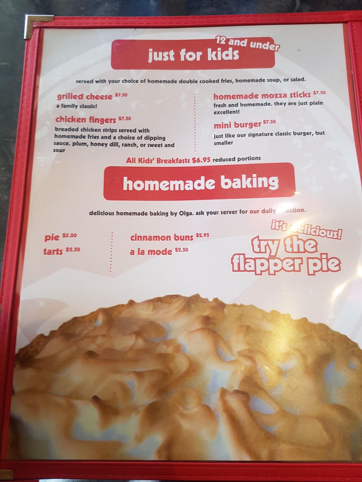 Menu at Mercury Cafe & Grill, Regina