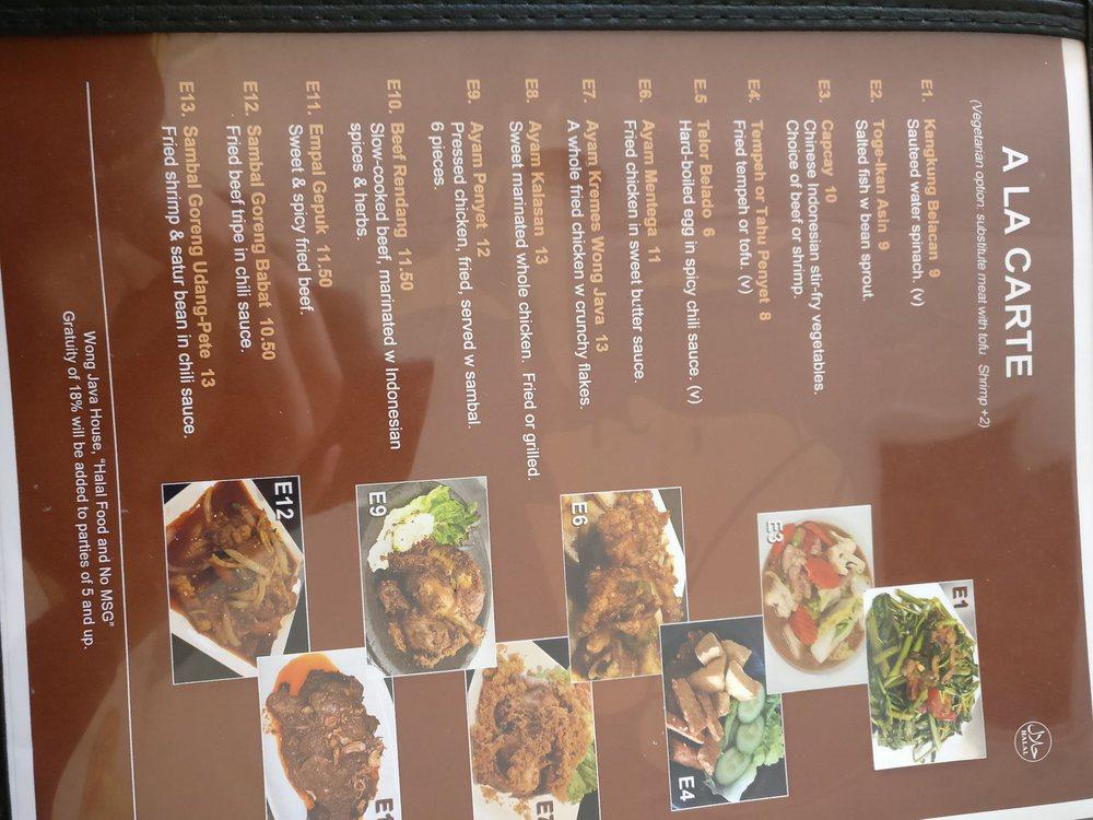 Menu at Wayang Restaurant Halal, Alhambra