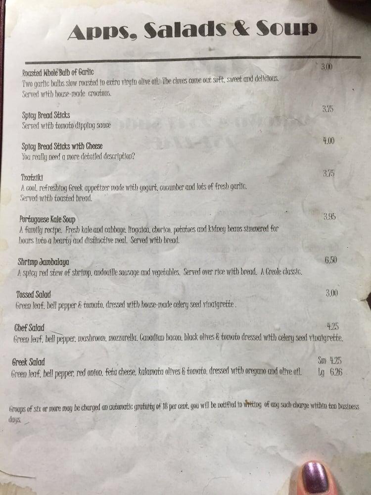 Menu at Cafe Rio Pizza, Ruidoso