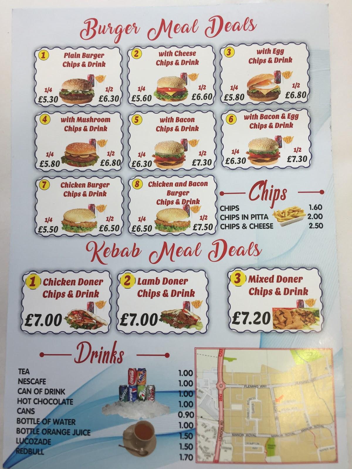 Menu at The Royal Deli fast food, Crawley