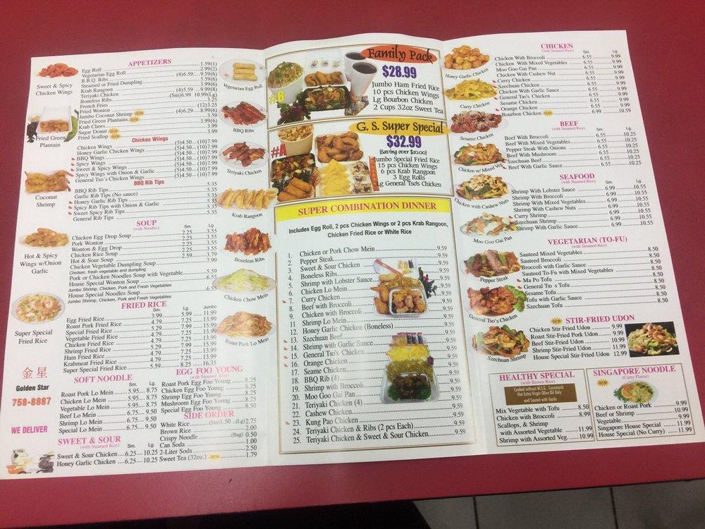 Menu at Chungwah Golden Star restaurant, Miami
