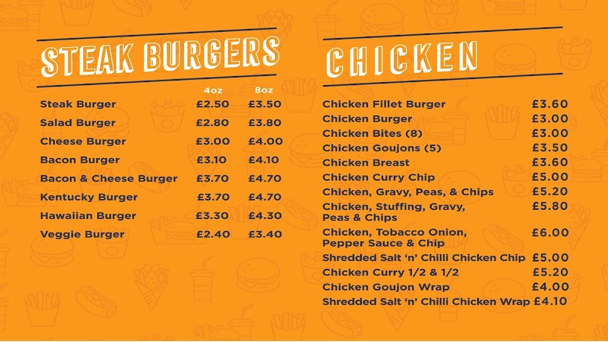 Menu at Classic Takeaway fast food, Omagh