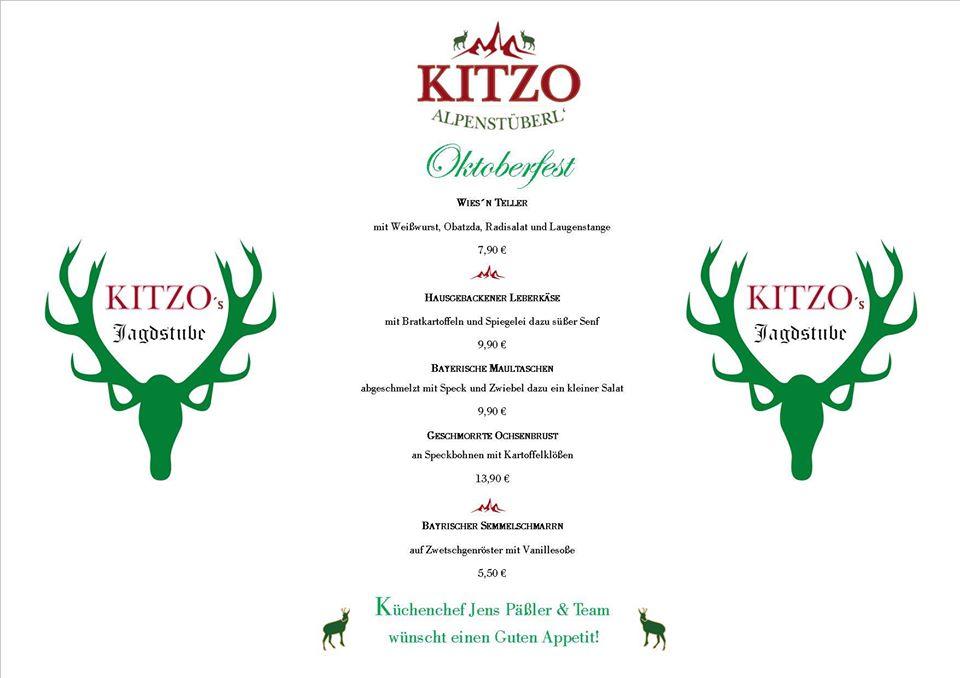 Speisekarte von KITZO Alpenstüberl restaurant, Dresden