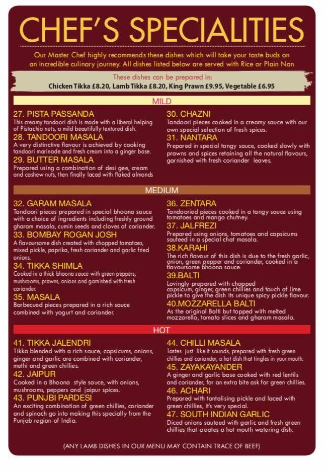 Menu at Master Chef restaurant, Airdrie