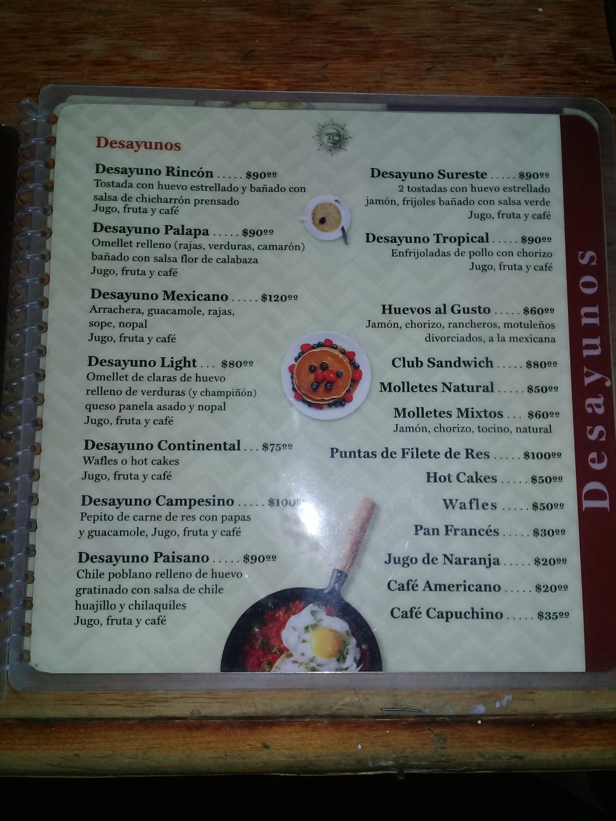 Carta del restaurante Rincon Del Chef, Moroleón