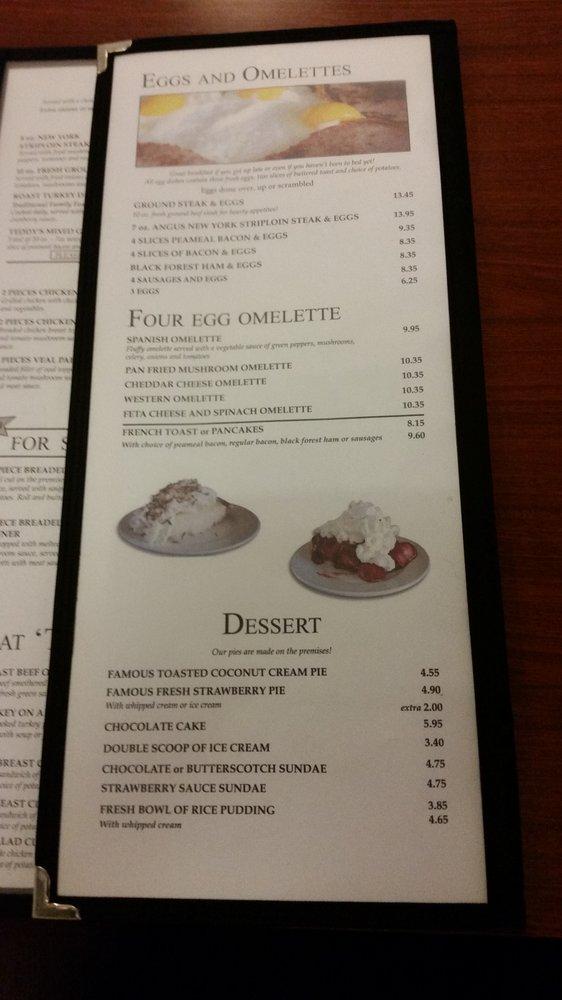 Menu at Teddy's Restaurant & Deli, Oshawa