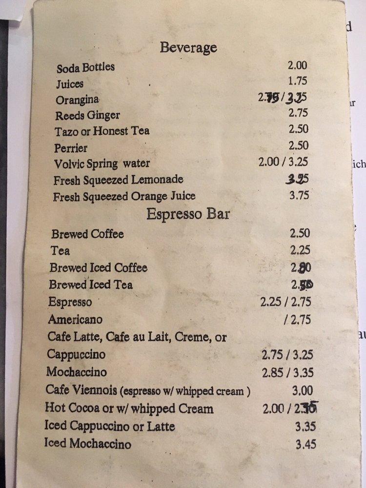 Menu at Café Lutécia cafe, Philadelphia