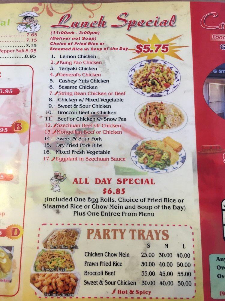 Menu at Canton City restaurant, Antioch