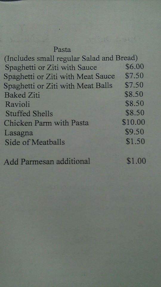 Menu at Lnl Pizza pizzeria, Wilkes-Barre