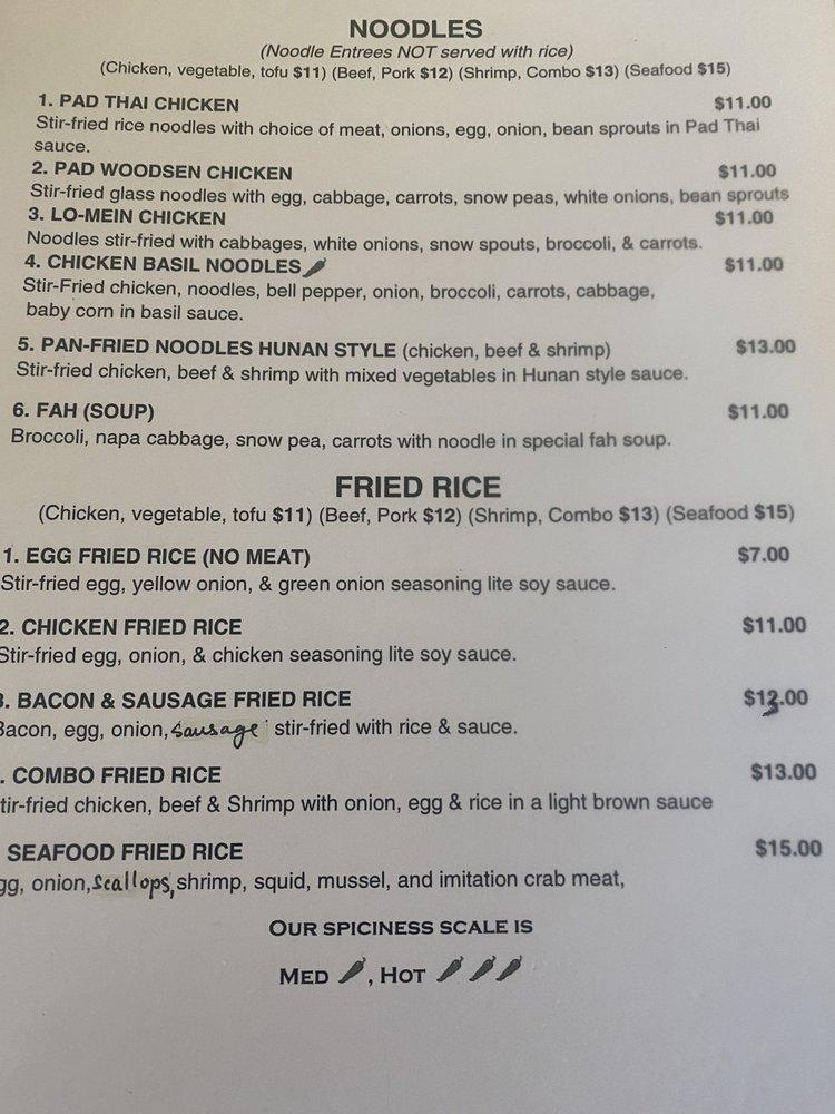Menu at Natalia Thai, Chinese & Fah restaurant, Natalia