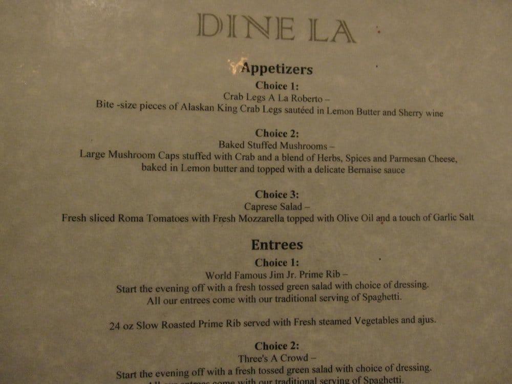 Menu at Steven's Steak & Seafood House steakhouse, Commerce