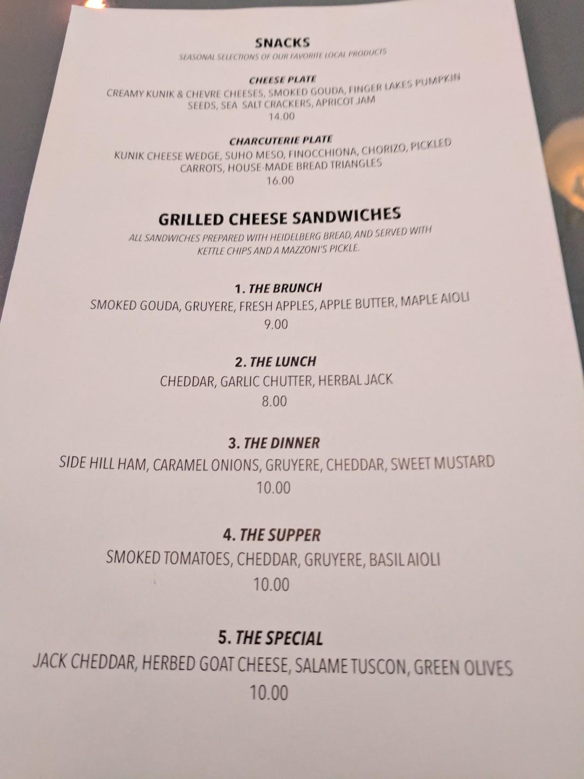 Menu at A.W. Wander pub & bar, Manlius