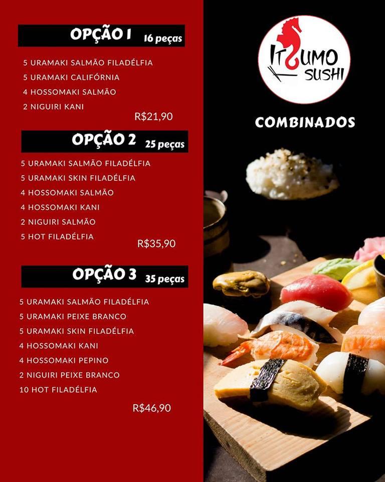 Carta del restaurante Itsumo sushi, Brasil