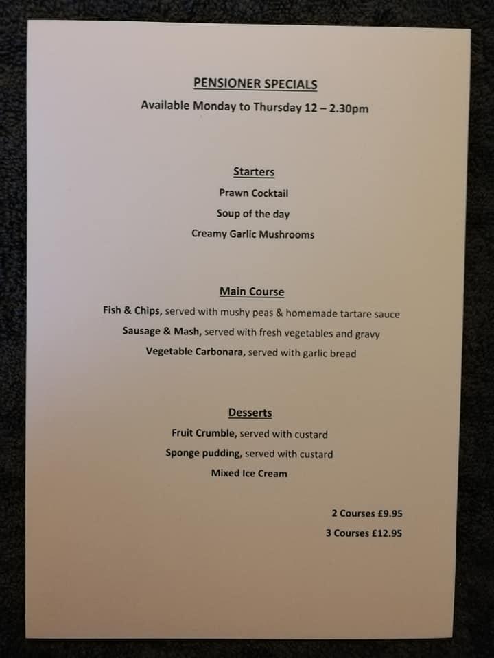 Menu at The Musgrave Arms pub & bar, Pirton