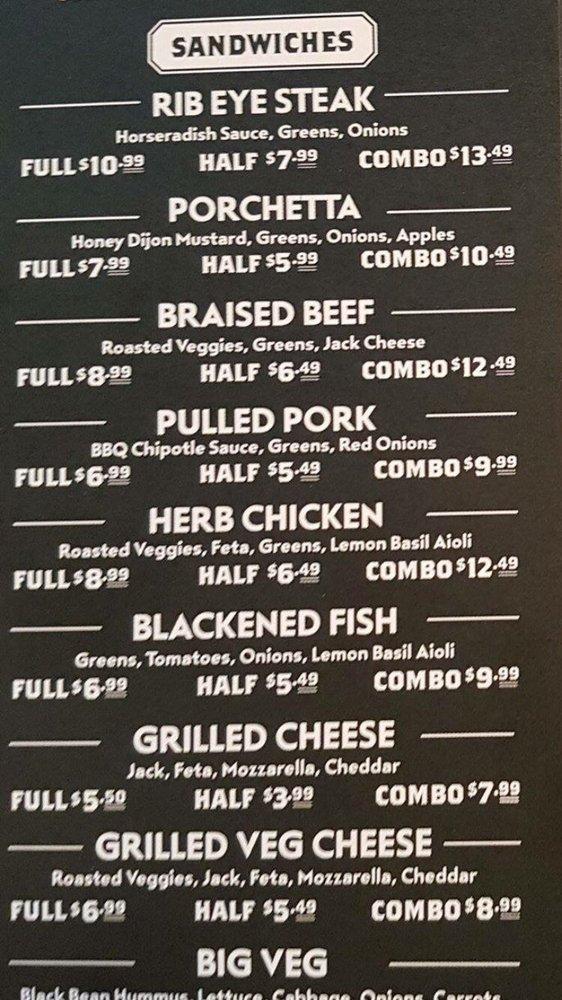 Menu at The Carvery restaurant, Windsor