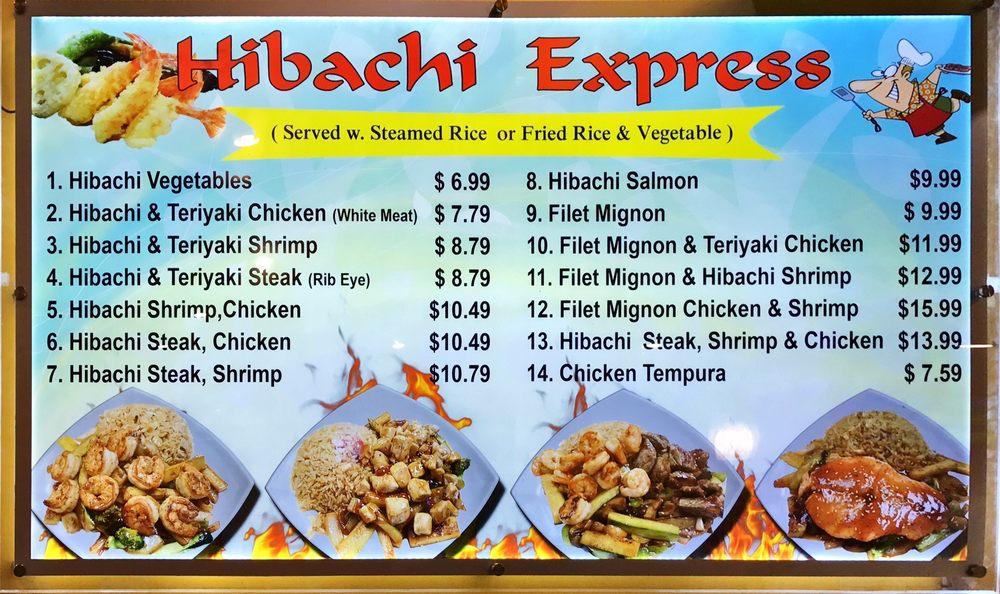 Menu at Hibachi Express restaurant, Port St. Lucie, SE Port St Lucie Blvd