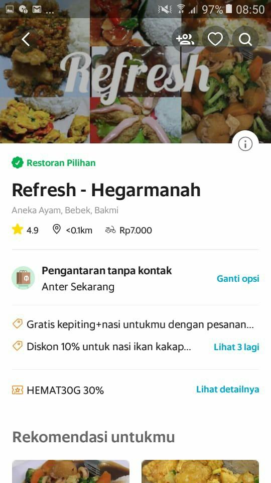 Menu at Refresh restaurant, Cikeruh