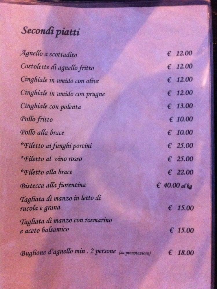 Menu da Trattoria 'La Posta' ristorante, Catabbio, Via G. Verdi