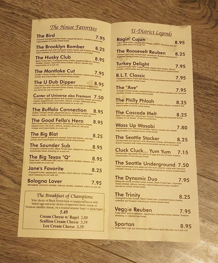 Menu at Trinity Market pub & bar, Seattle