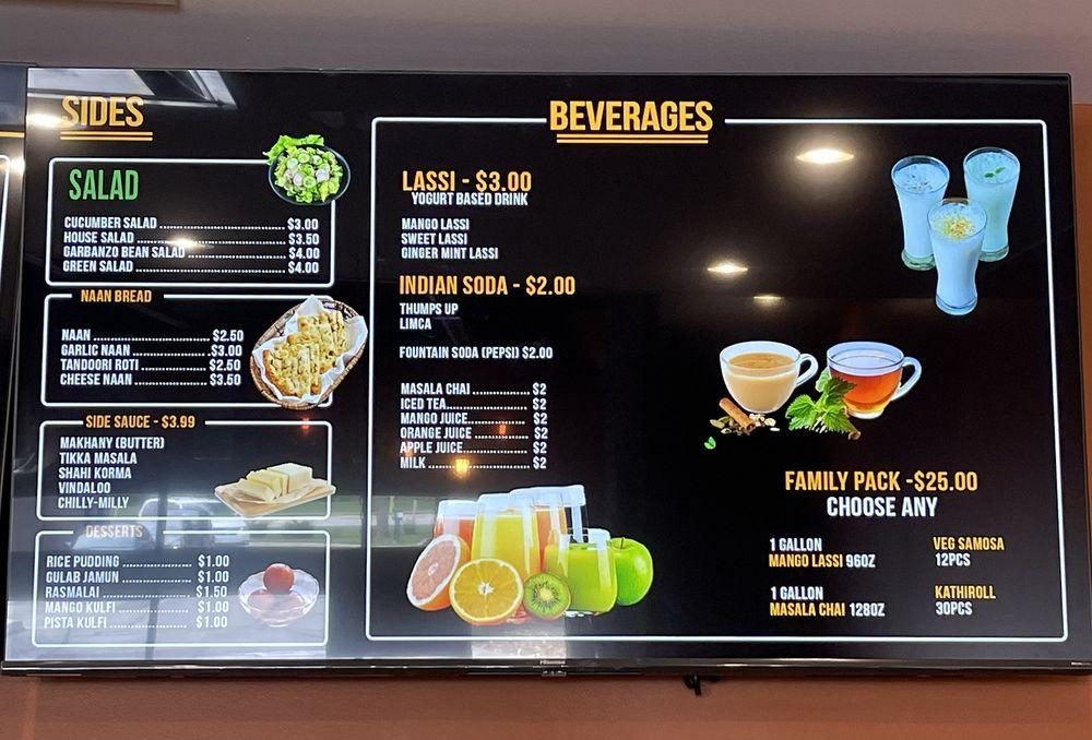 Menu at RAJ EXPRESS INDIAN KITCHEN restaurant, Overland Park