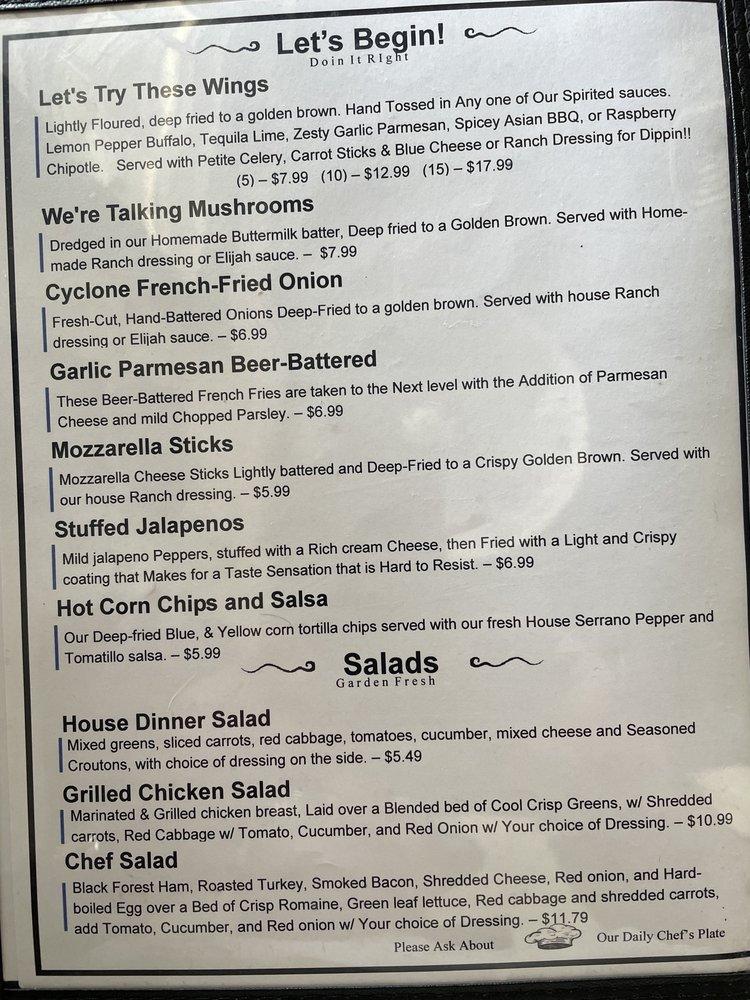Menu at Blue Jean Café restaurant, Stamford