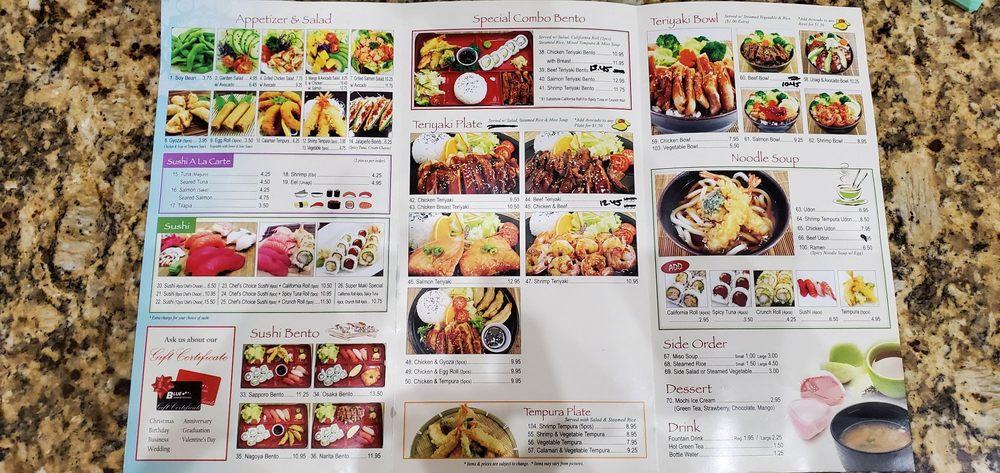 Carta del restaurante Blue sushi&Teriyaki, Wasco