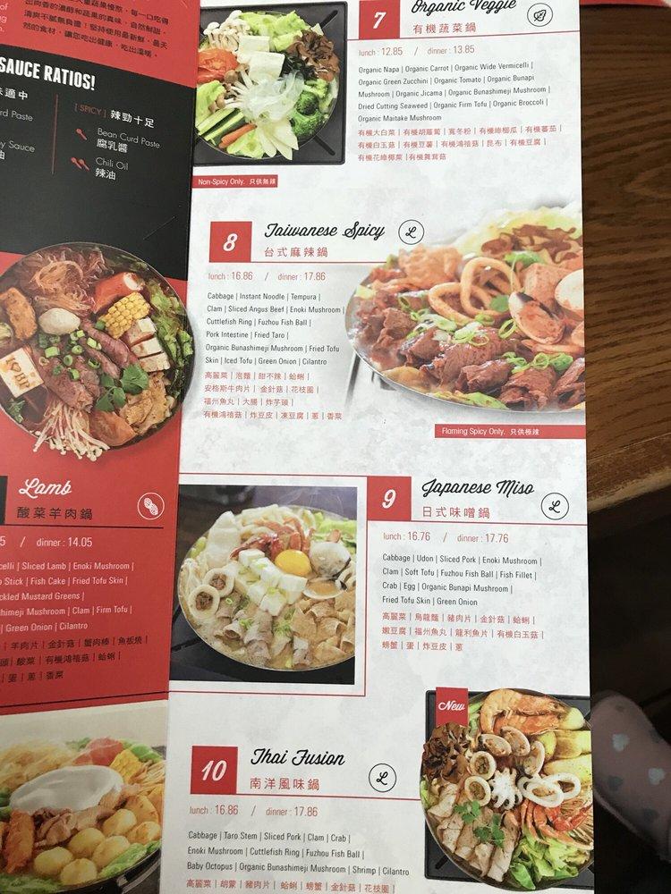 Menu at Boiling Point restaurant, San Gabriel