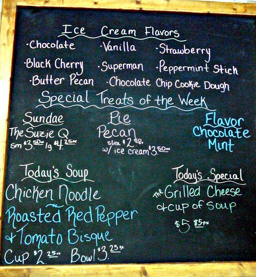 Menu at Downtown Soda Shoppe desserts, Mount Pleasant