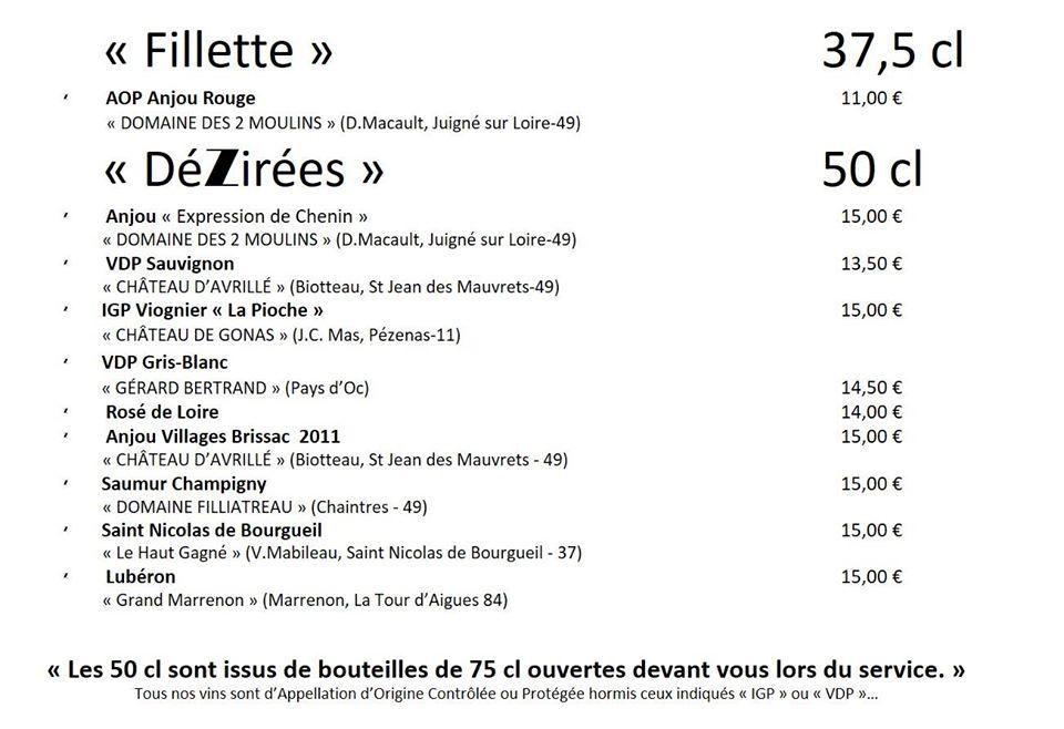 Menu au Le ZINC - Restaurant, Saint-Barthélemy-d'Anjou