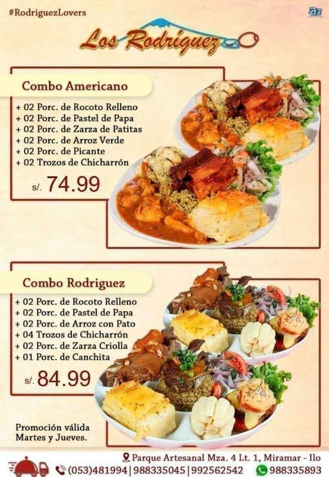 Menu at Los Rodriguez restaurant, Ilo District