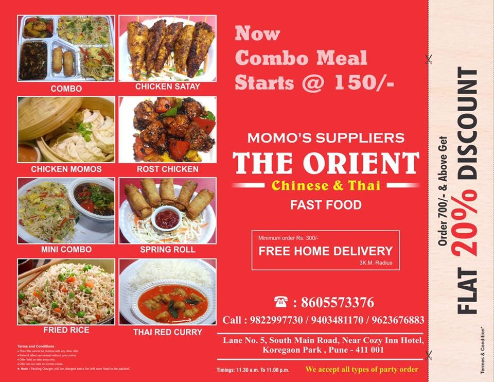 Menu at The Orient Restaurant, Pune, Maharashtra 411036