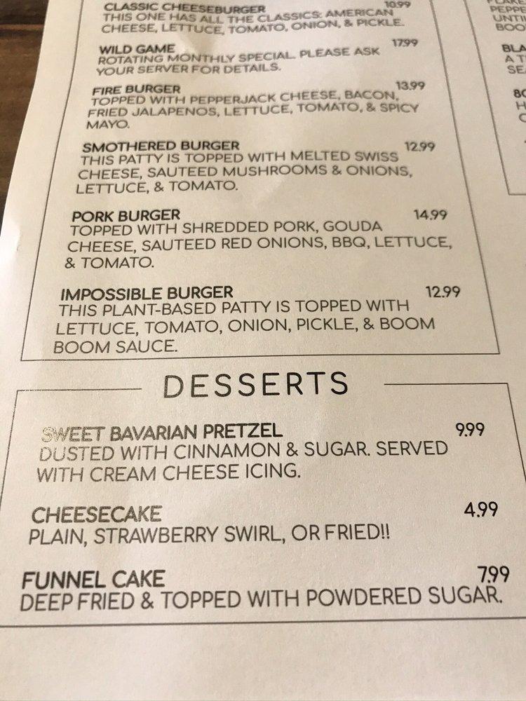 Menu at Boomtown Kitchen restaurant, New Albany