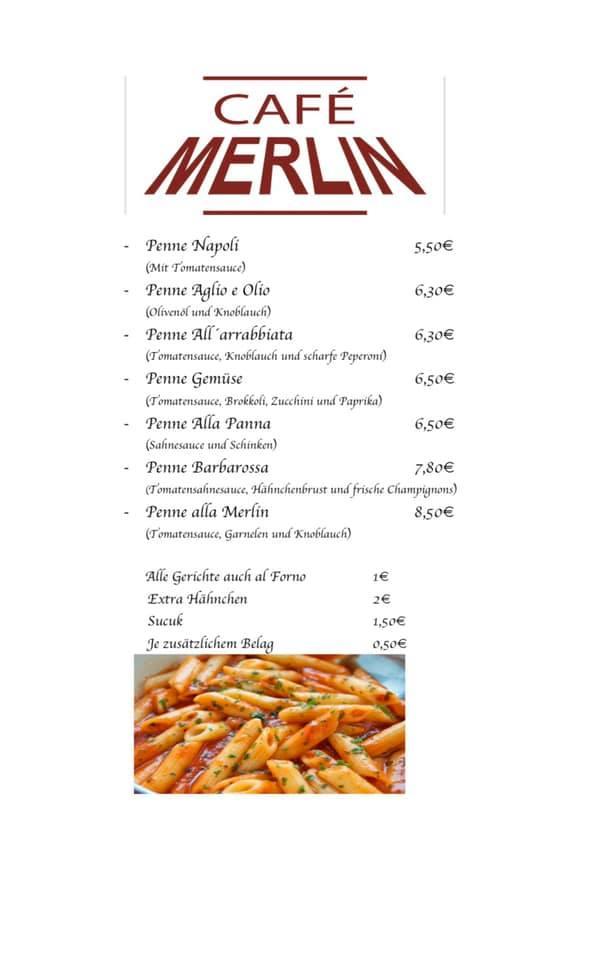 Speisekarte von Café Merlin cafe, Gelnhausen