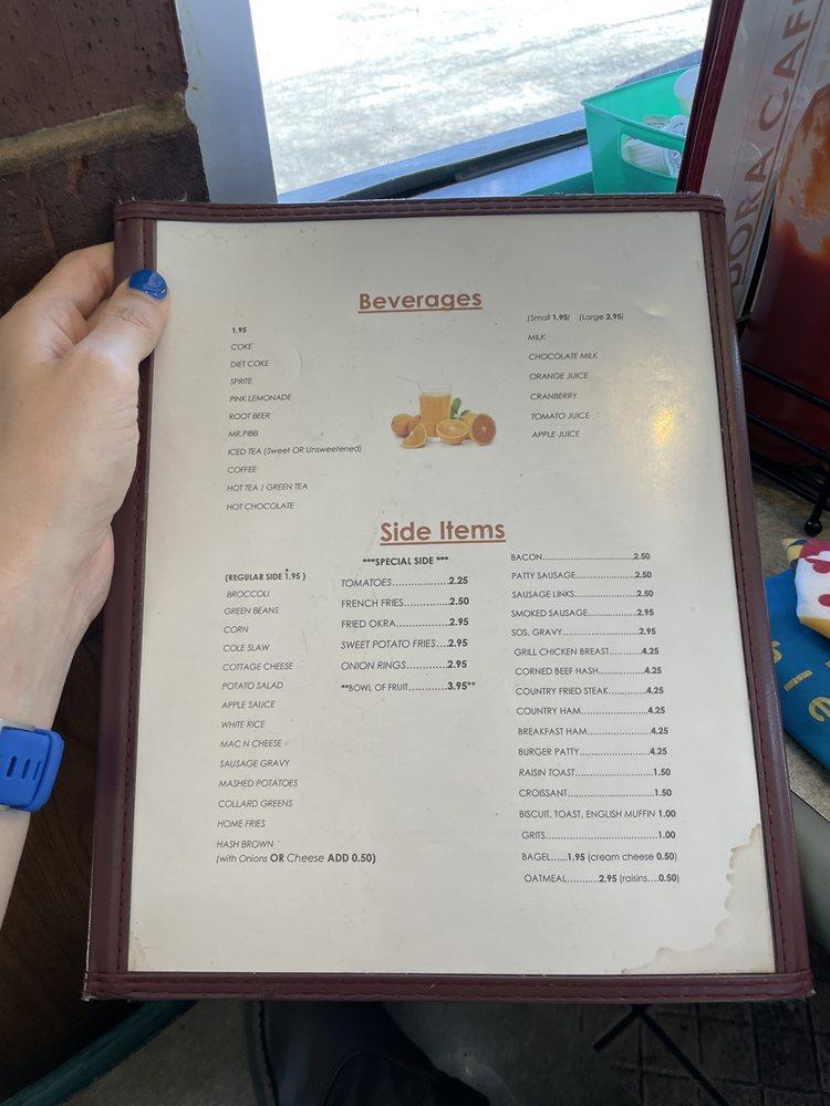 Carta de Dora Cafe, Mount Dora