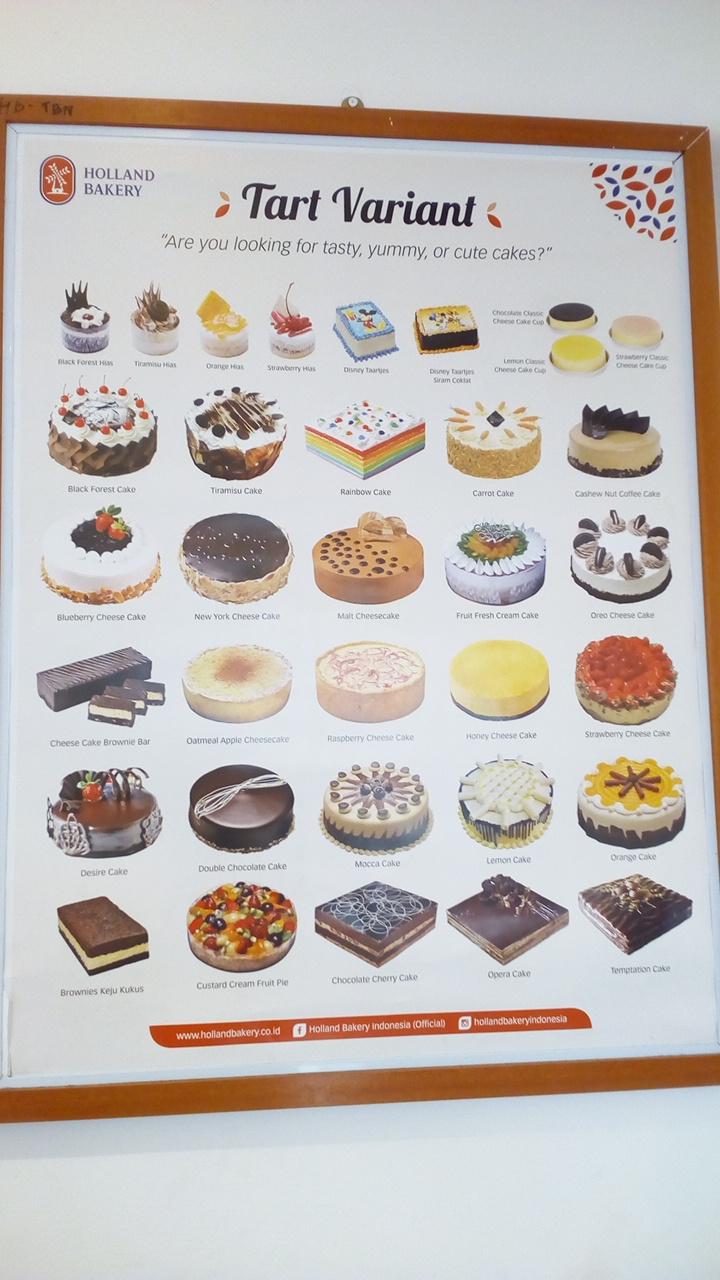 Menu at Holland Bakery, Batam, Tiban Center