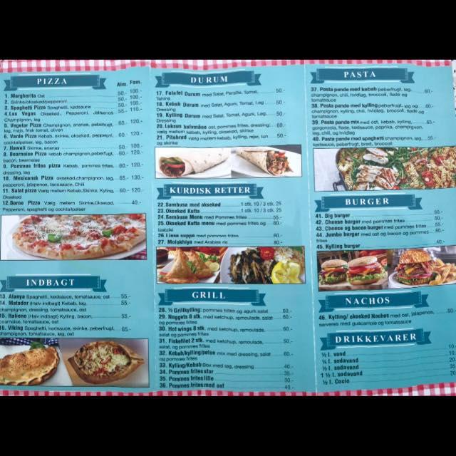 Menu at La Fami restaurant, Varde